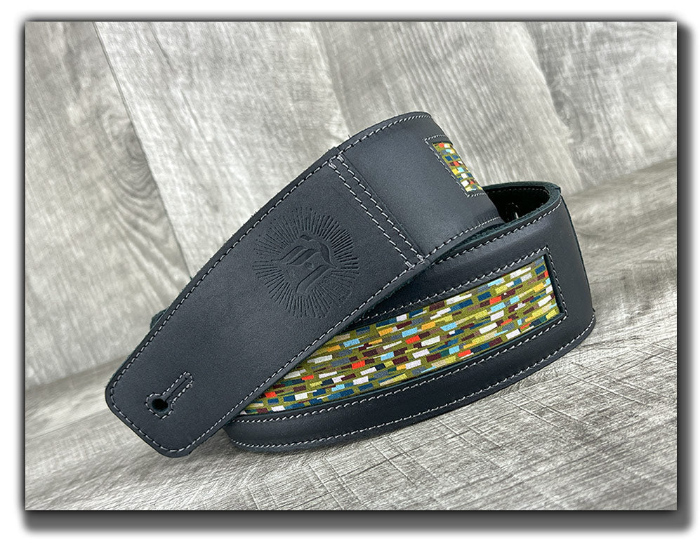 Leather Guitar Strap | Abstraction | Limited Edition | Retro Modern MCM ...
